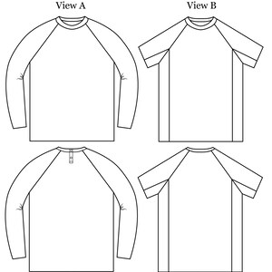 Hang Ten Rash Guard: Rash Guard Sewing Pattern, Swim Shirt Sewing ...