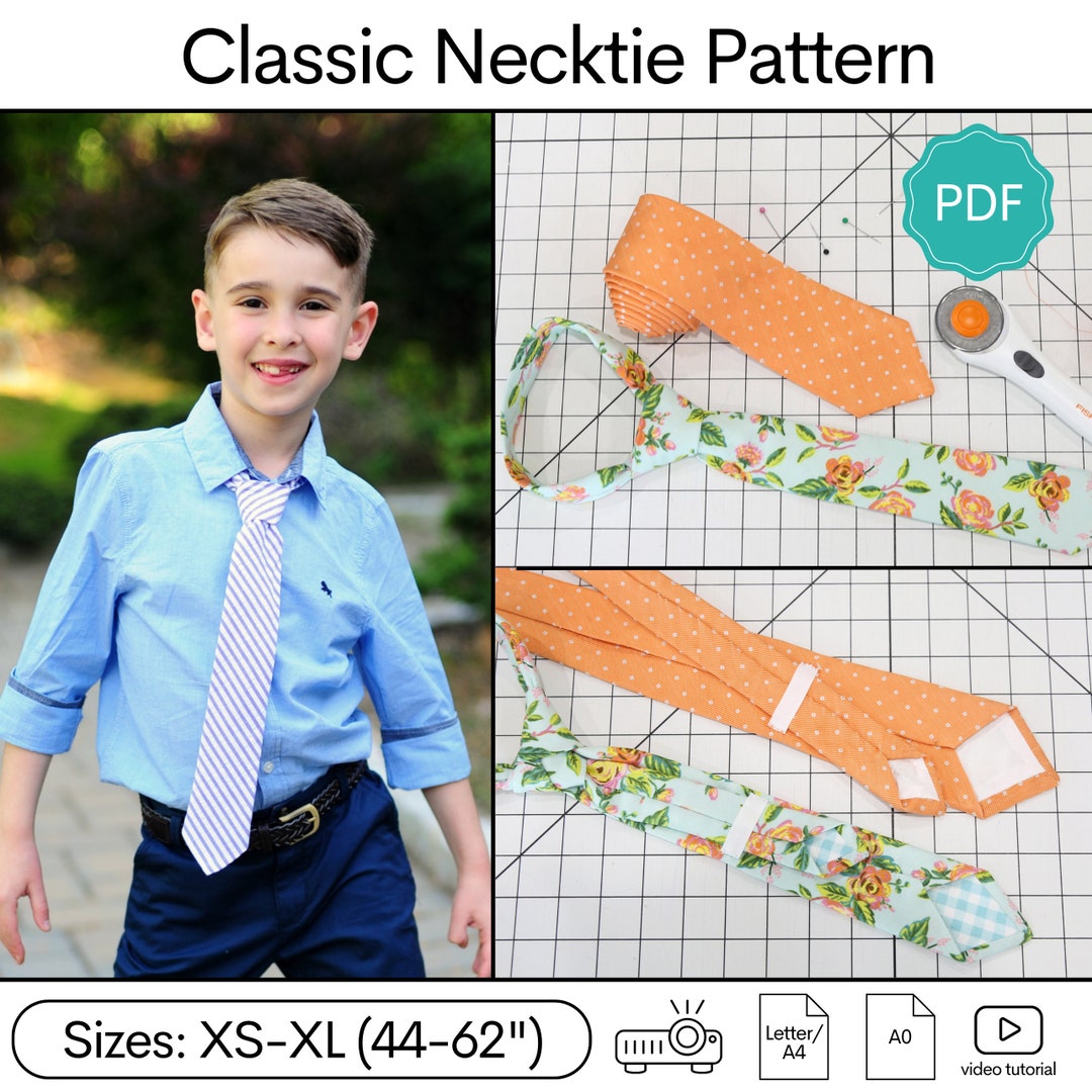 Classic Necktie PDF Sewing Pattern - Etsy