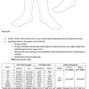 Adult Socks PDF Sewing Pattern - Etsy Canada