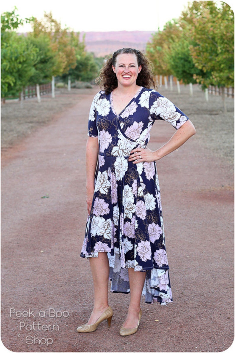 Melbourne Crossover Dress and Top PDF Sewing Pattern: Wrap Front Dress ...