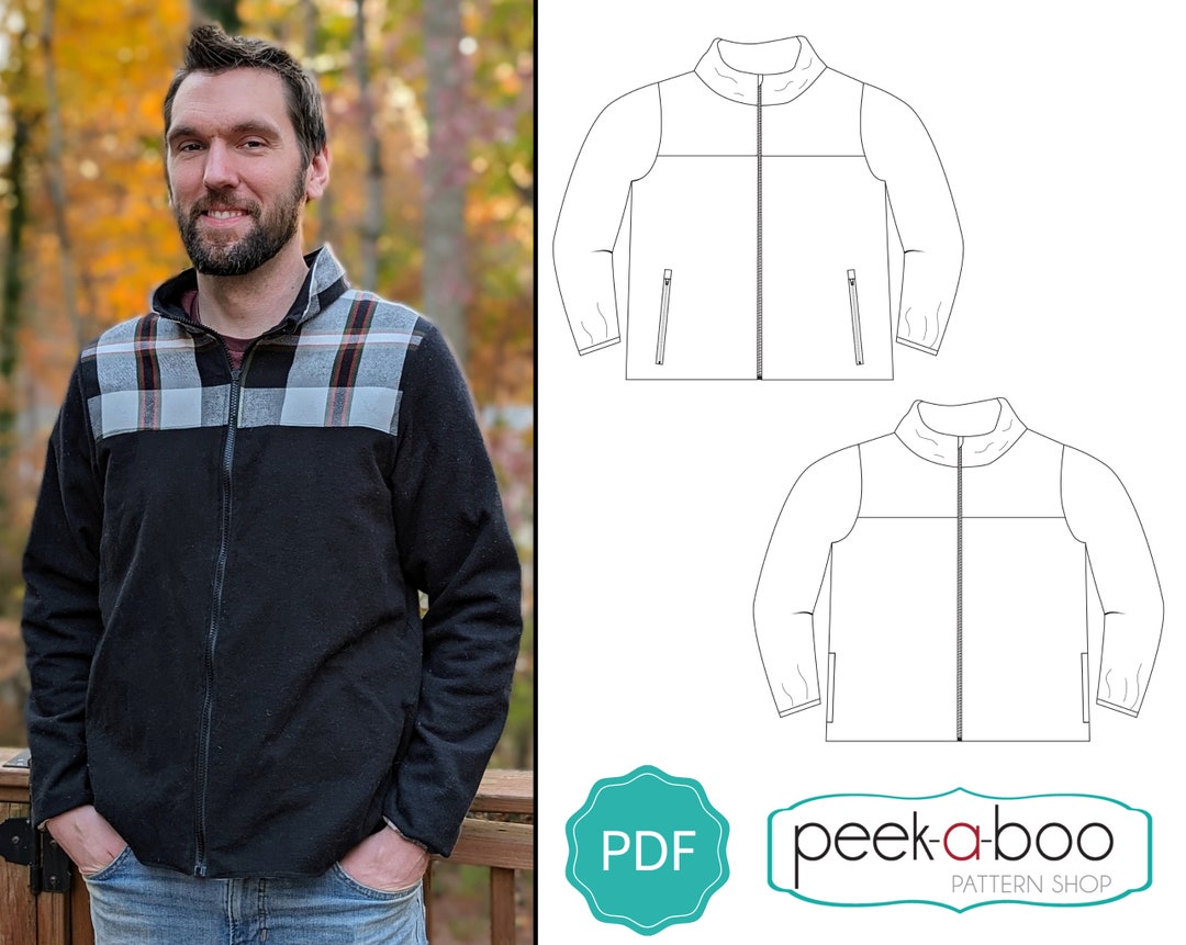 Adult Happy Camper Jacket Pattern Unisex Fleece Jacket Pattern - Etsy