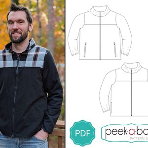 Adult Happy Camper Jacket Pattern Unisex Fleece Jacket Pattern - Etsy