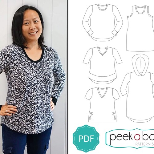 Women's Essential Raglan PDF Sewing Pattern - Etsy