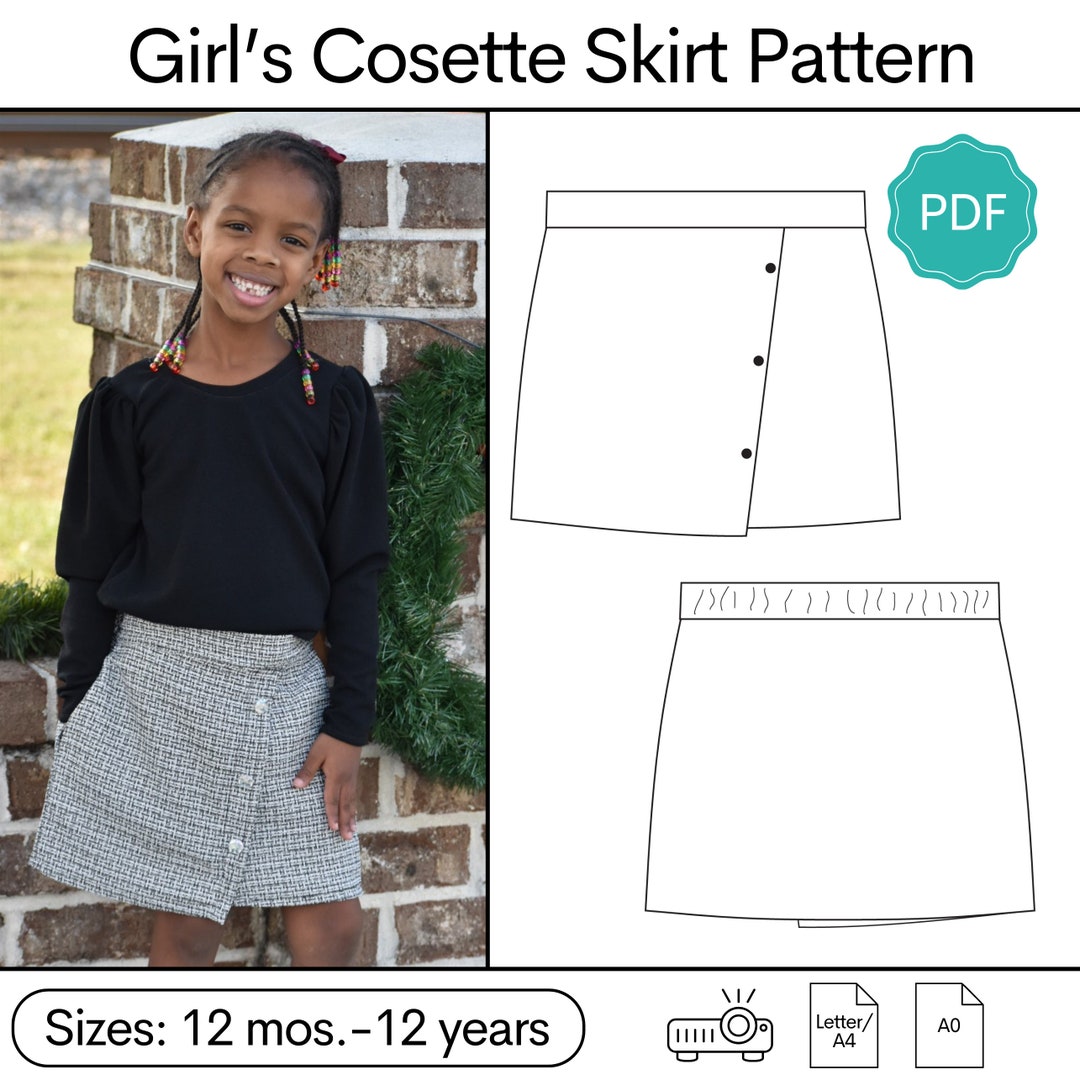 Girl's Cosette Skirt Pattern - Etsy