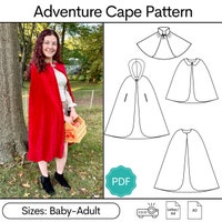 Women’s Cape PDF Sewing Pattern – Lined Faux Fur Cape With Buttons ...