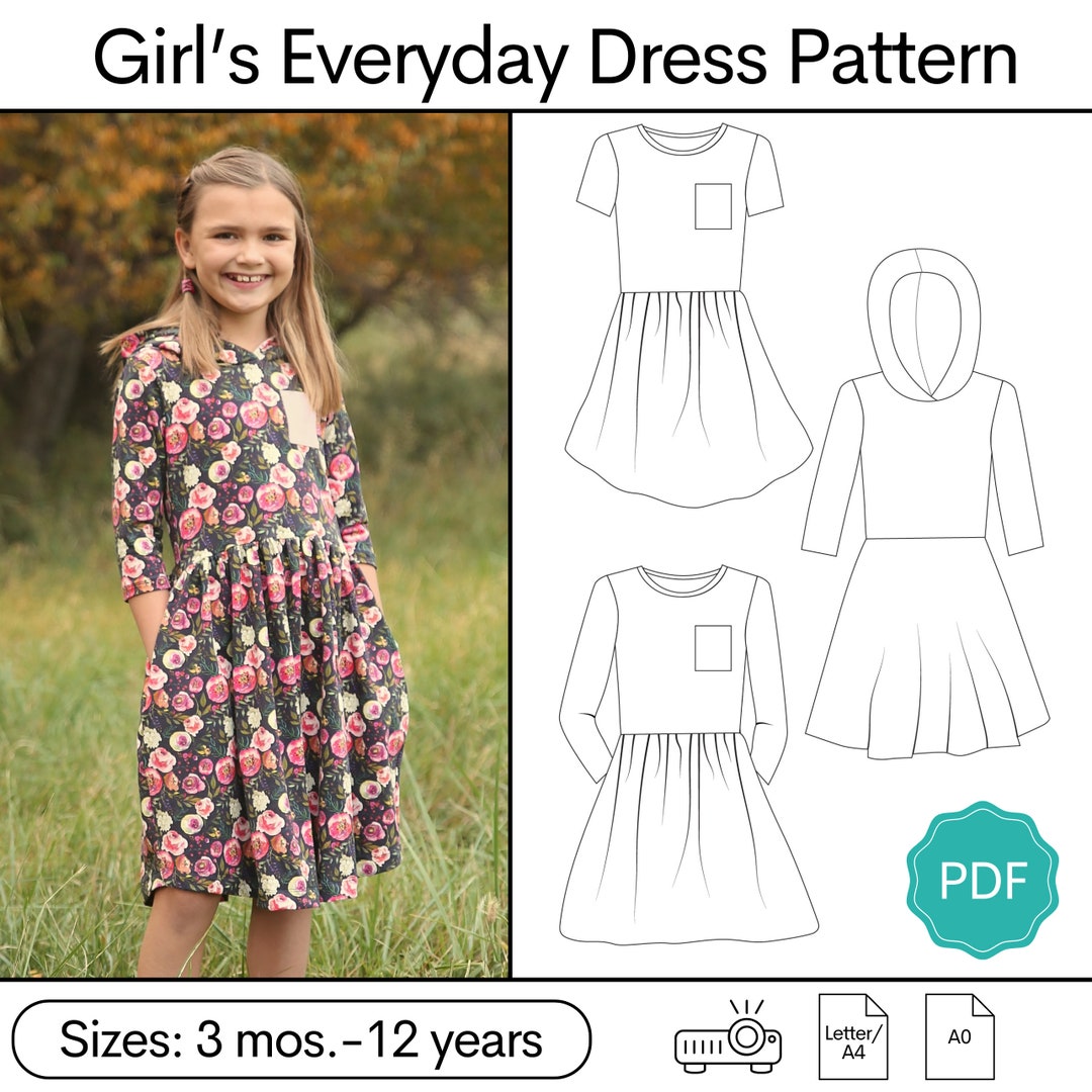 Girl's Everyday Dress Pattern - Etsy