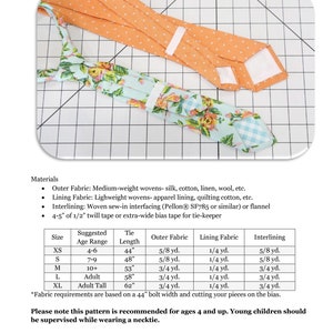 Classic Necktie PDF Sewing Pattern - Etsy