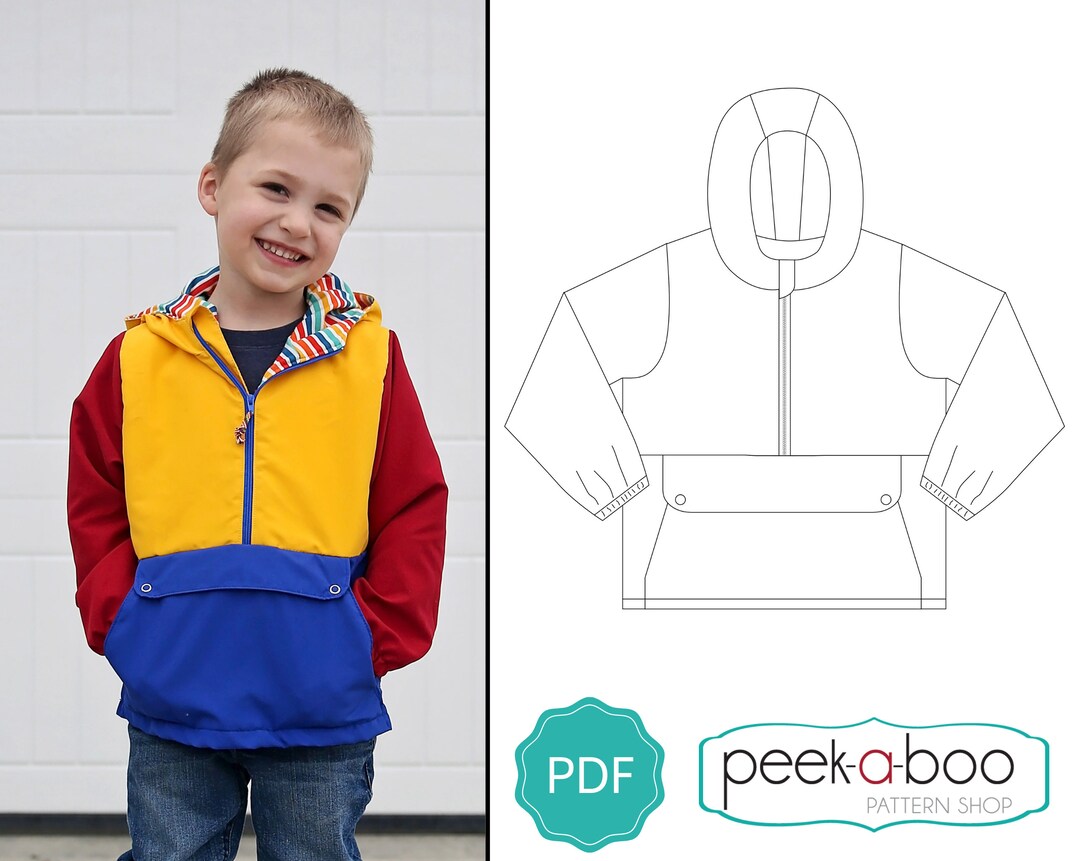 Kid's Anorak Jacket Sewing Pattern - Etsy