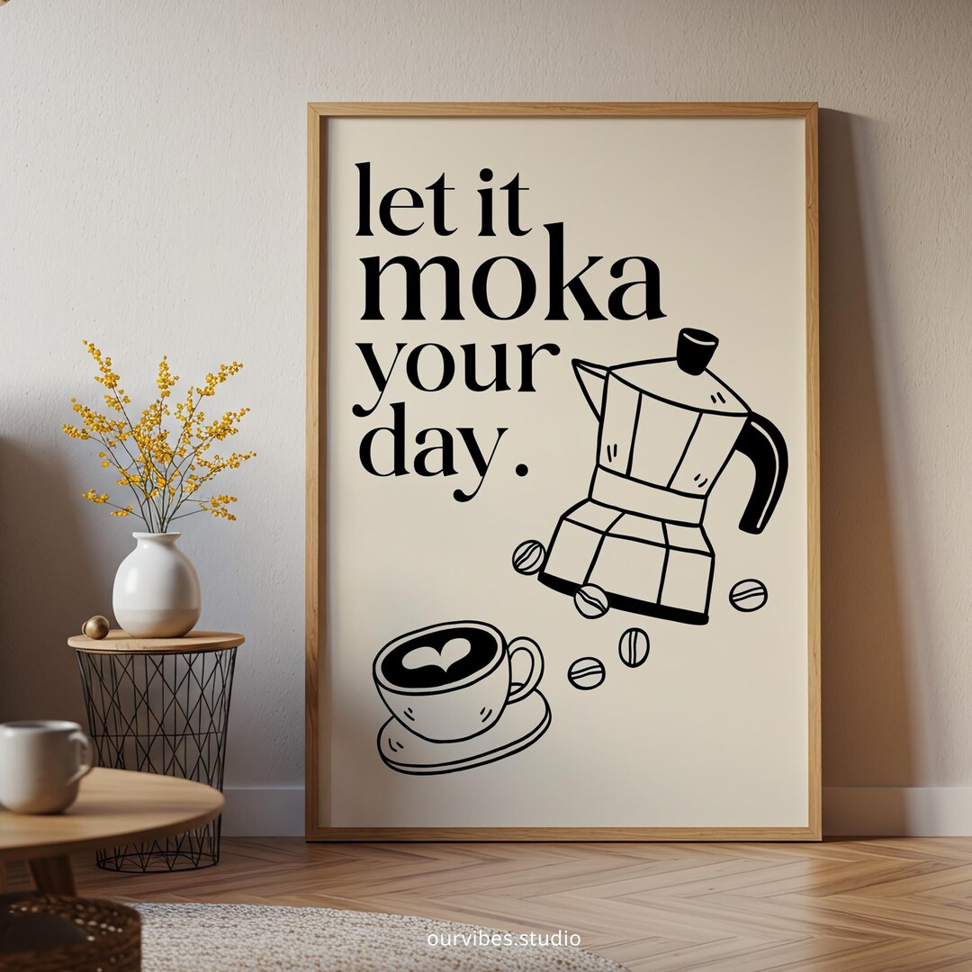 Moka Pot Coffee Print: Modern Kitchen Cafe Art (digital Download) - Etsy