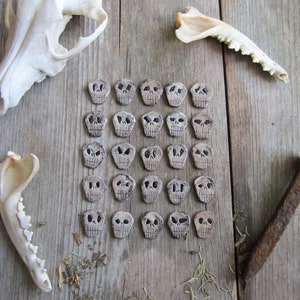 Elder Futhark Rune Set Skull Runes With Black Tourmaline Eyes ...