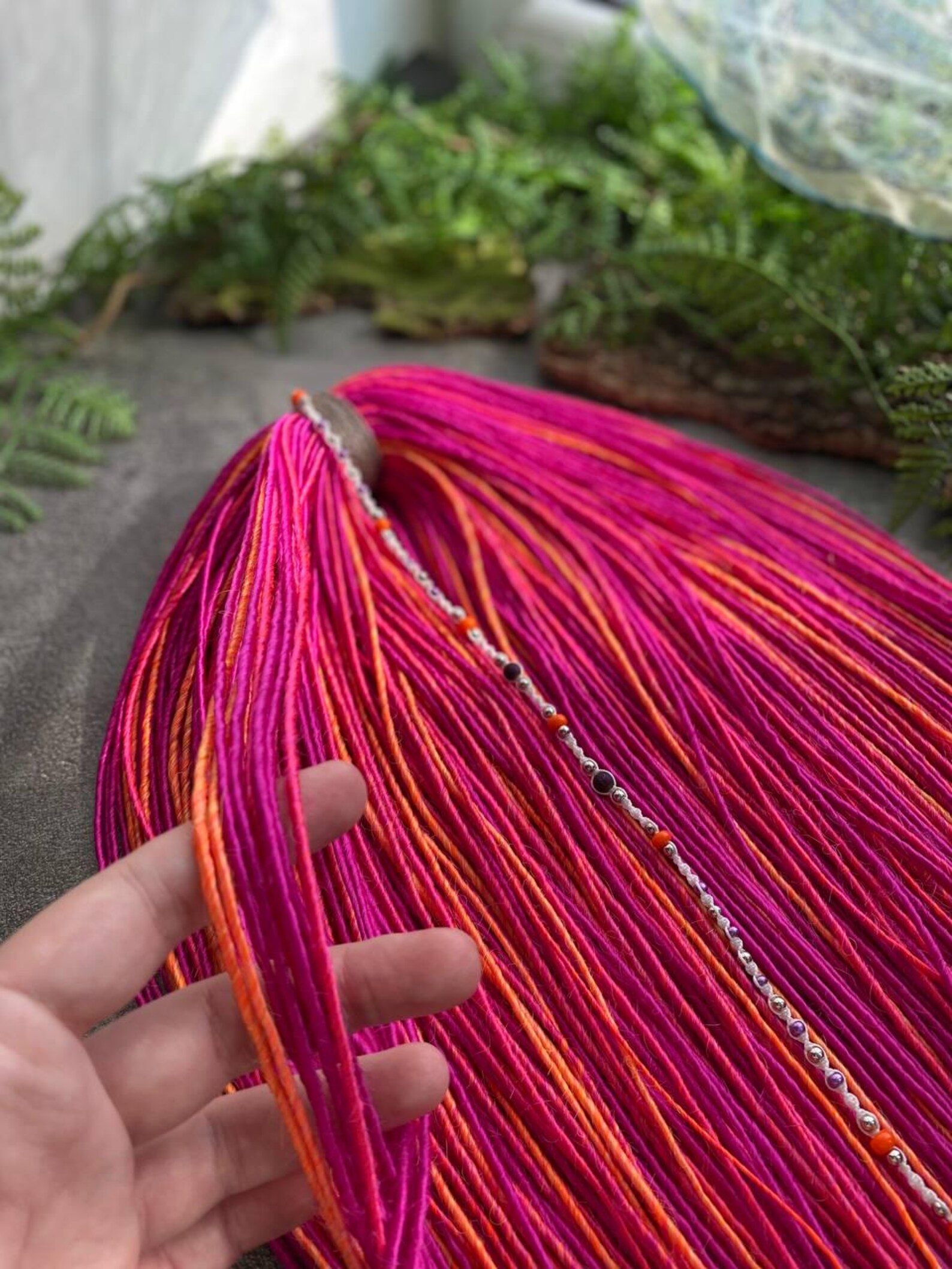 Smooth Very Thin Micro Dreadlock Extensions: 3-5 Mm Thick Fuchsia ...