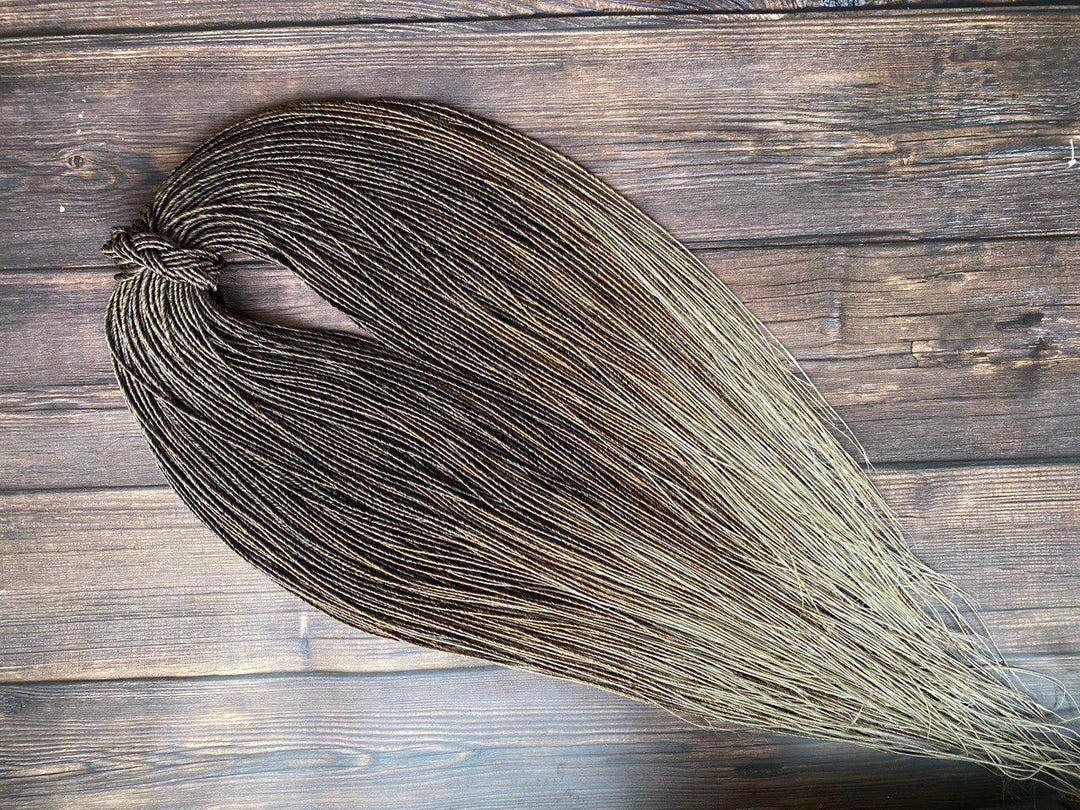 Smooth Very Thin Micro Dreadlock Extensions: 3-5 Mm Thick Brown Blonde ...