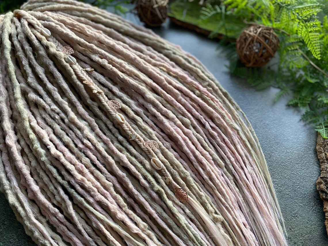 Platinum Blonde Synthetic Dreadlocks, DE SE Textured Dreadlock ...