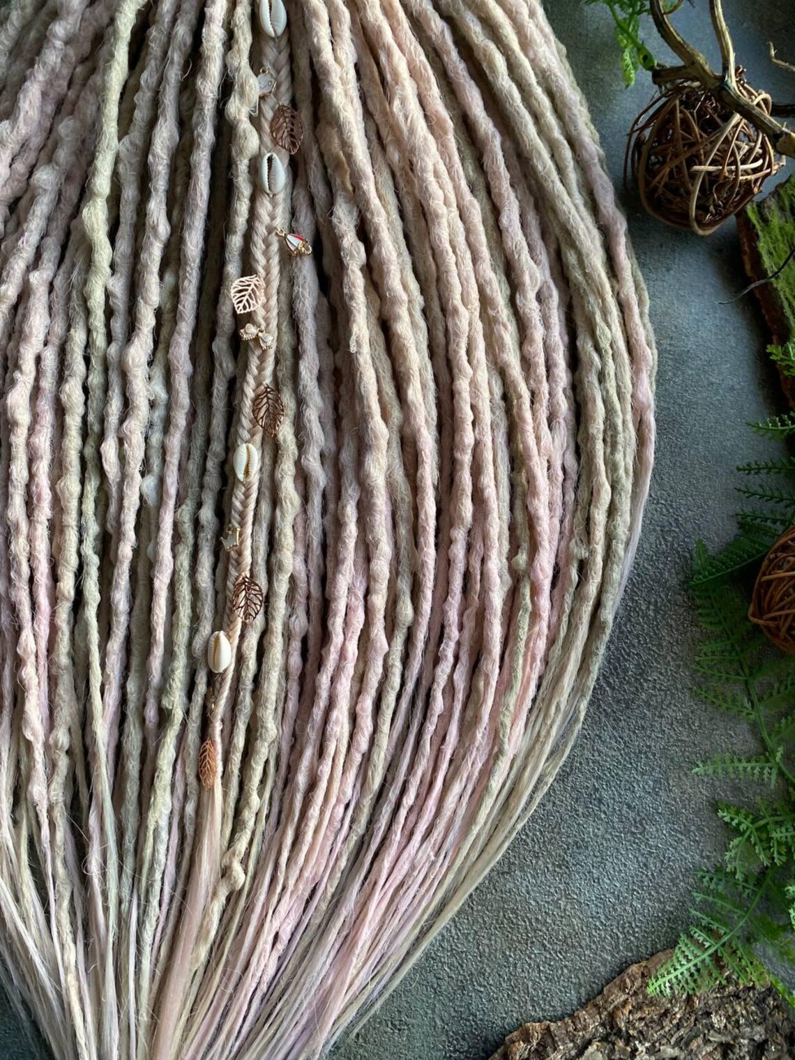 Platinum Blonde Synthetic Dreadlocks, DE SE Textured Dreadlock ...