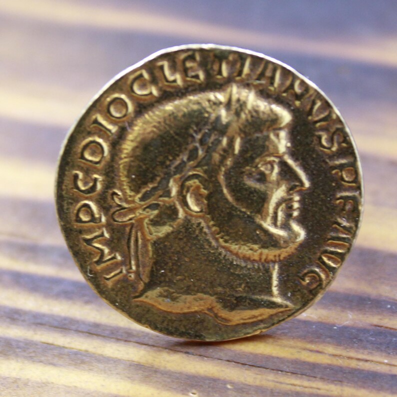 Handmade Bronze Caesar Coin Ring With Sterling Silver Band: Ancient ...