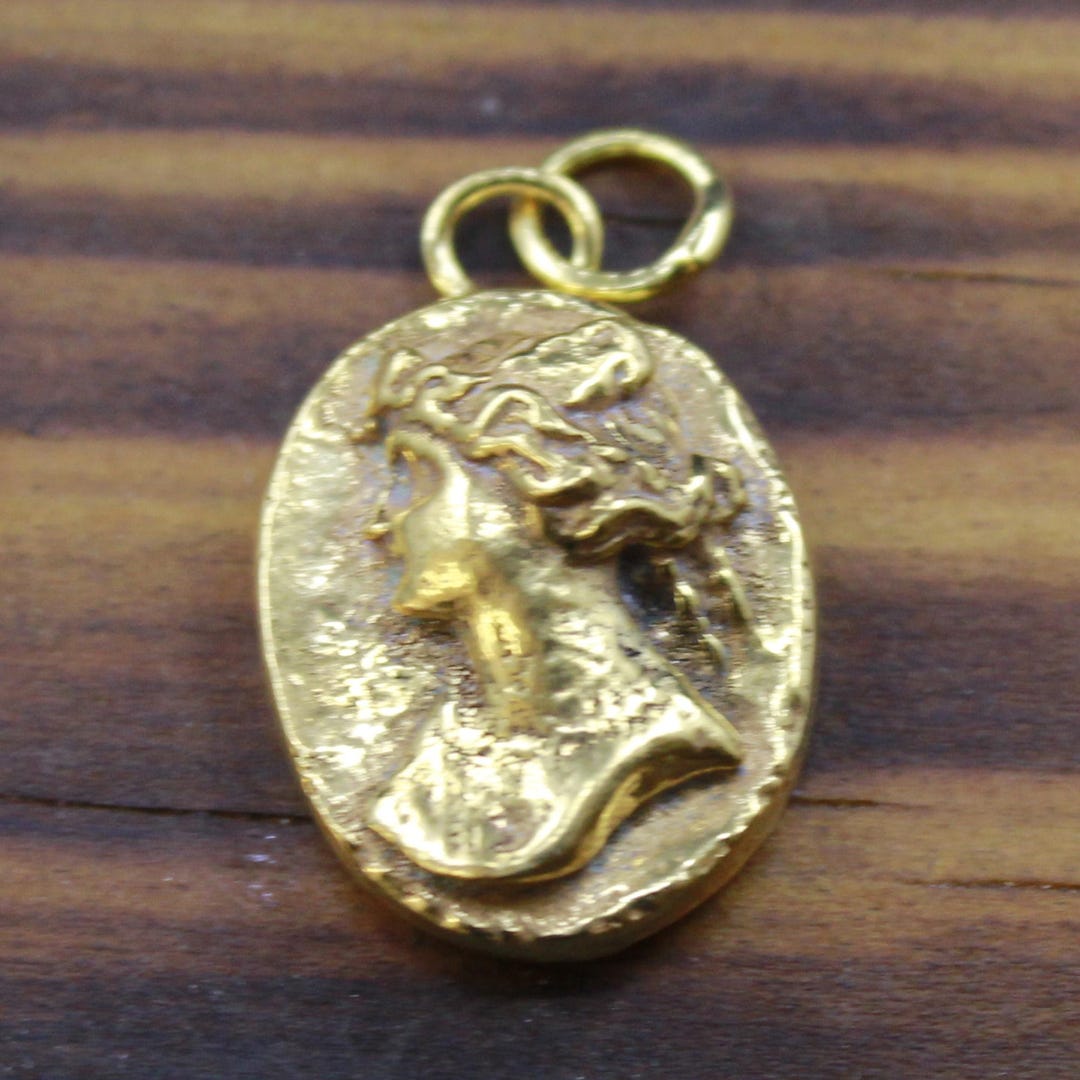 Ancient Roman Bronze Aphrodite Coin Pendant: Sterling Silver Intaglio ...