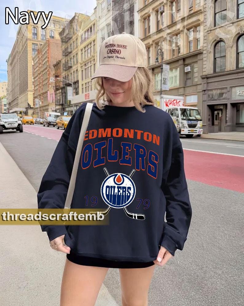 Vintage Edmonton Oiler Sweatshirt, Vintage Edmonton Hockey Shirt ...