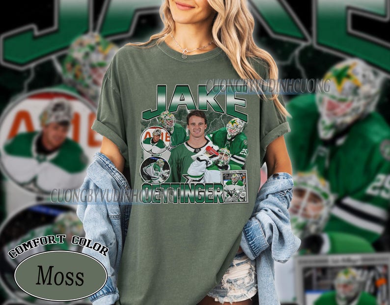 Vintage Jake Oettinger 1 Shirt, Jake Oettinger Tee, Comfort Colors Jake ...