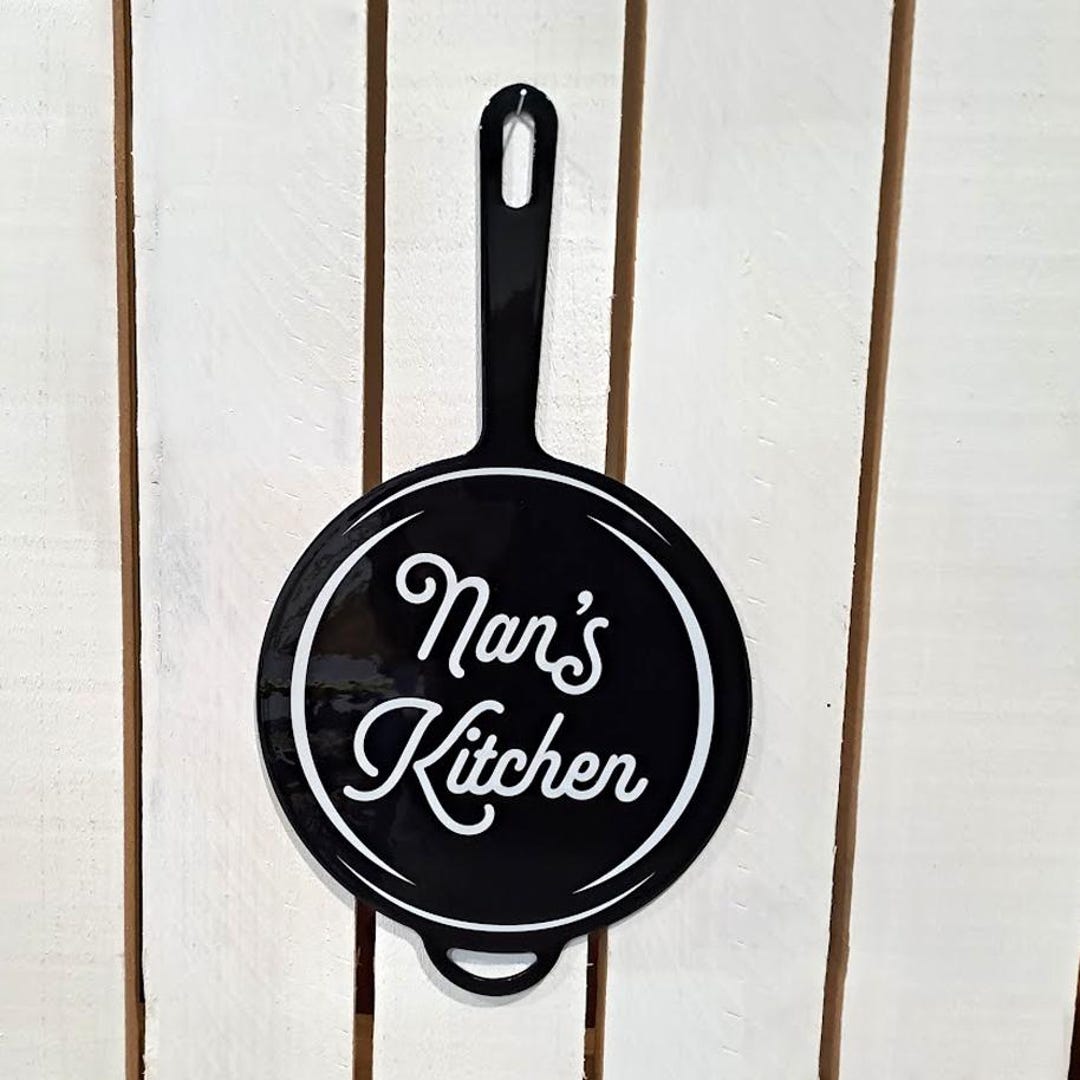 Nan's Kitchen Frying Pan-shaped Sign - Etsy