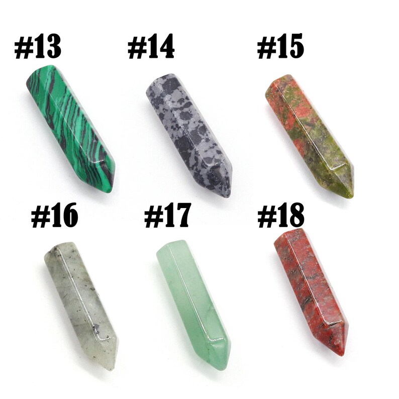 Natural Hexagon Polished Gemstone, Chakra Stone Healing Point Hexagonal ...