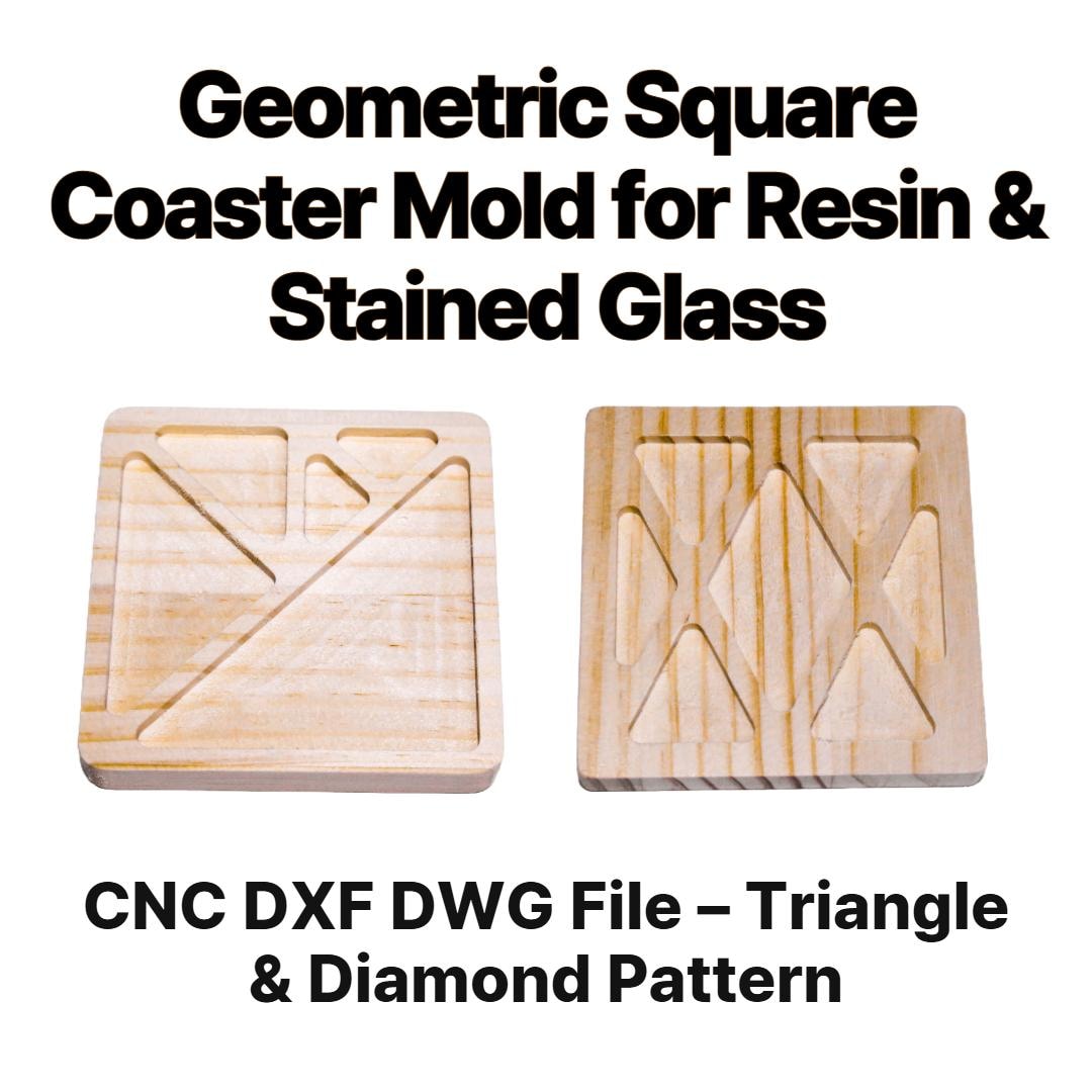 Geometric Square Coaster Mold - CNC DXF DWG Digital Plans - Etsy