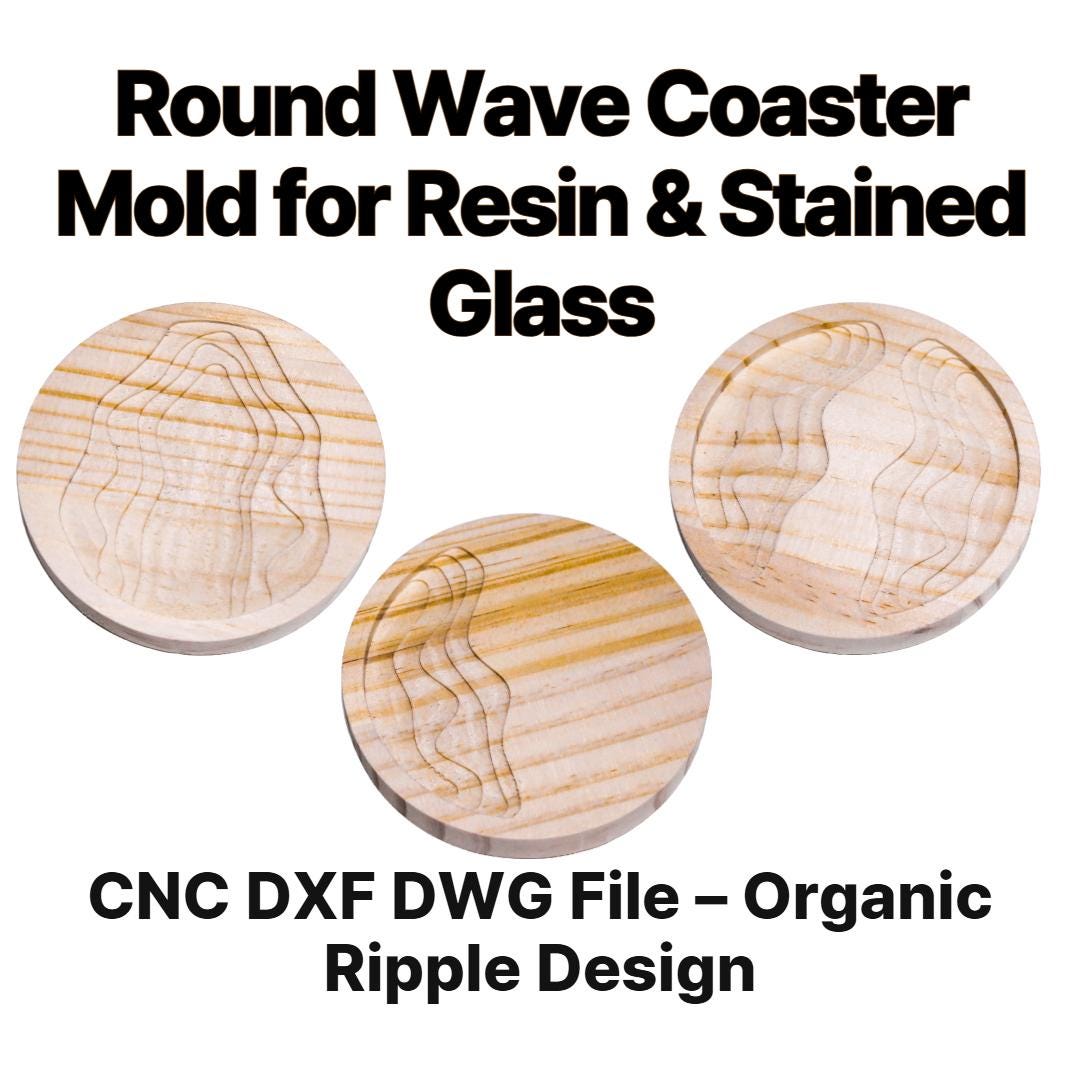 Round Wave Coaster DXF,DWG CNC Digital Plans - Etsy