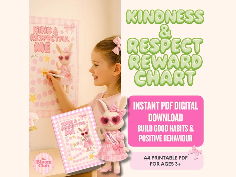 Kindness & Respect Reward Chart for Kids | Printable Behaviour Chore ...