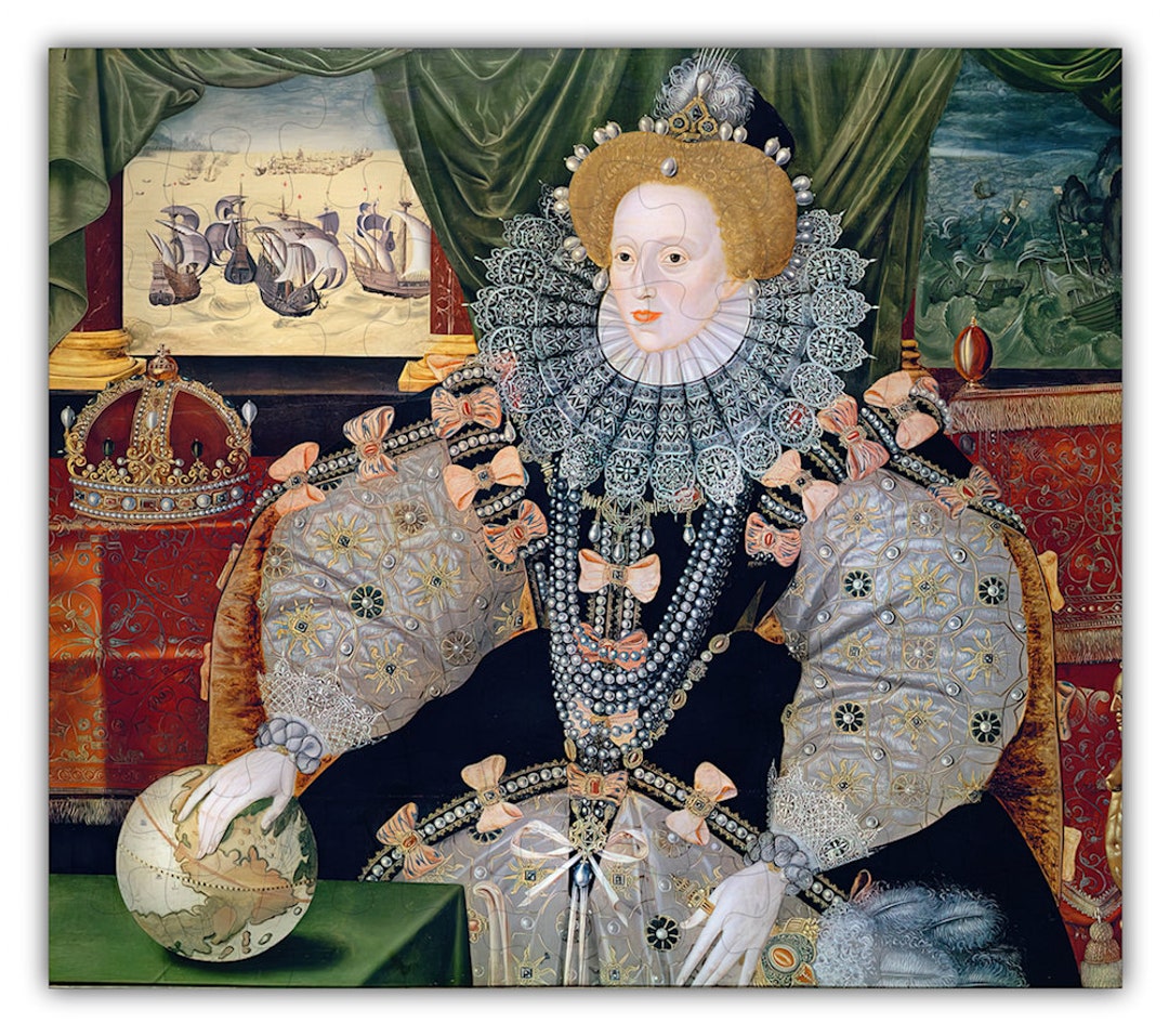 Queen Elizabeth Puzzle #6823 - Wooden Jigsaw Puzzle - 72pcs - Etsy