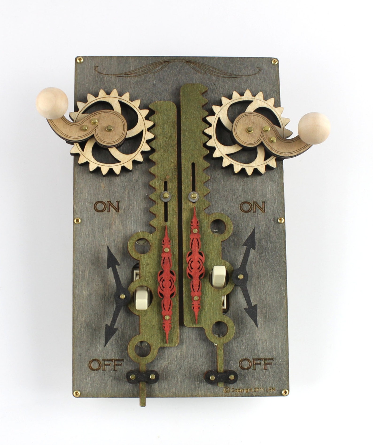 Double Rack and Pinion Light Switch Plate #8005A - Etsy