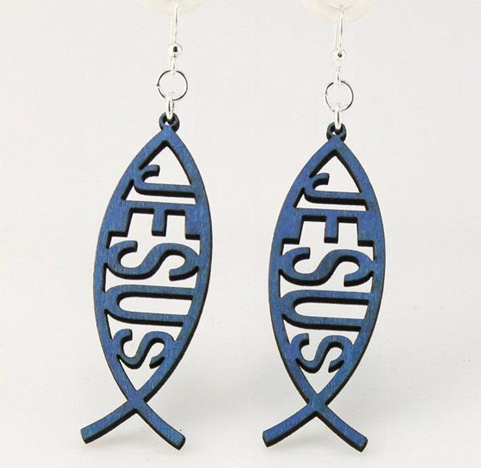 Christian Fish - Laser Cut Wood Earrings - Etsy