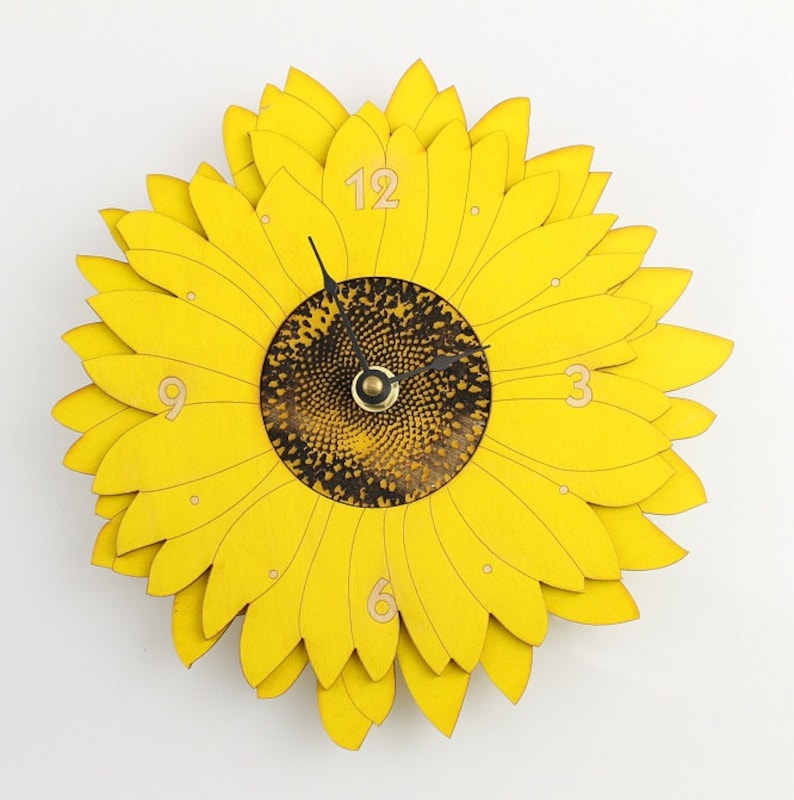 Sunflower Clock | Etsy