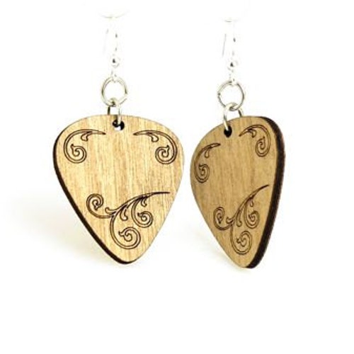 Scroll Work Laser Cut Wood Earrings - Etsy