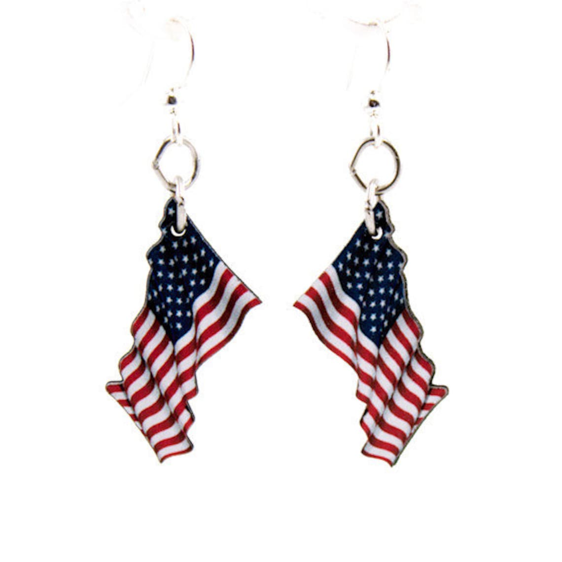 Waving American Flag Earrings - Etsy