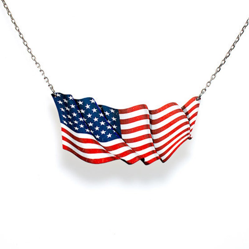 Us Flag Necklace - Etsy