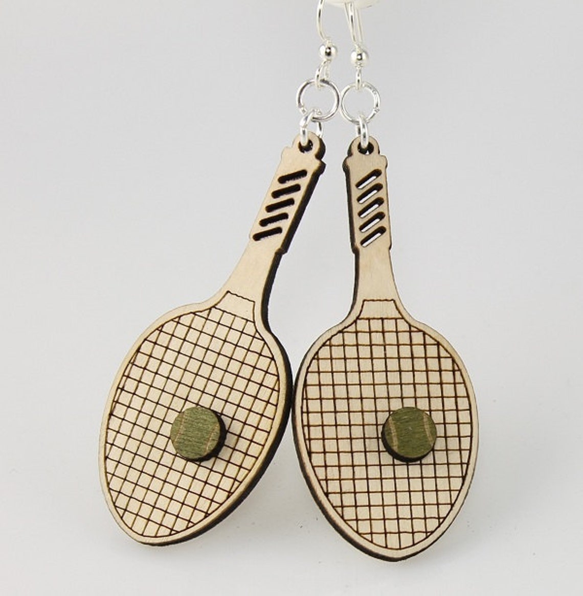 Tennis Racquets With Little Green Tennis Ball Laser Cut Wood - Etsy