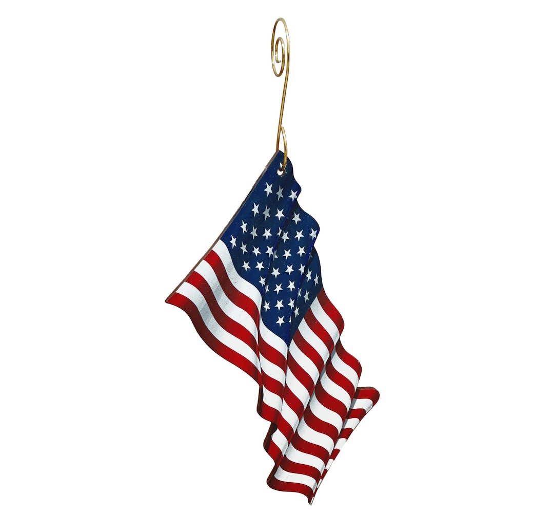 American Flag Ornament #9950 - MADE IN USA - Etsy