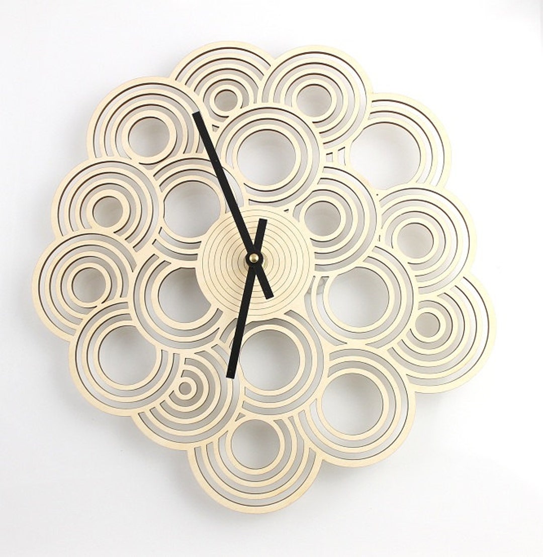 Intergrated Circle Design Clock - Modern - Etsy