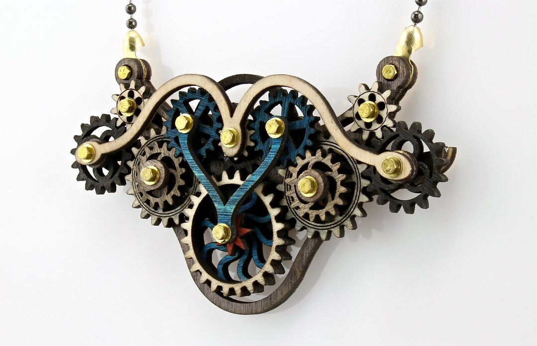 Kinetic Wing Gear Pendant #6004A - Etsy