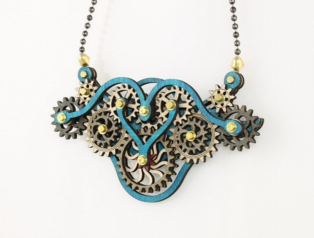 Choker Kinetic Wing Gear Pendant #6004F - Etsy