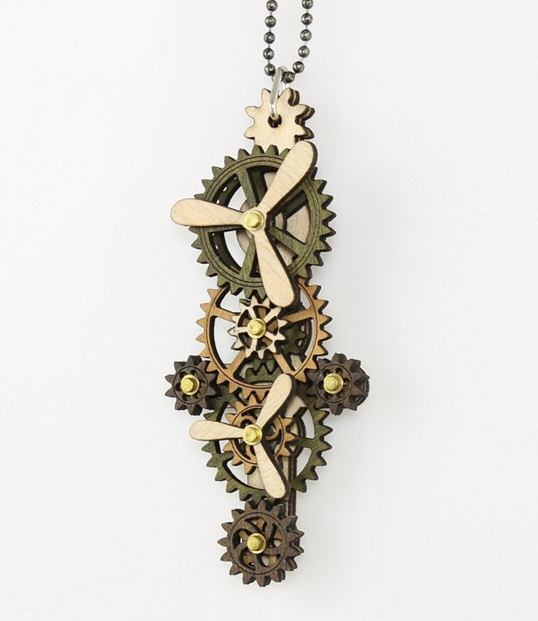 Spinning Gear Kinetic Vertical Prop Gear Pendant #6005D - Steampunk - Etsy