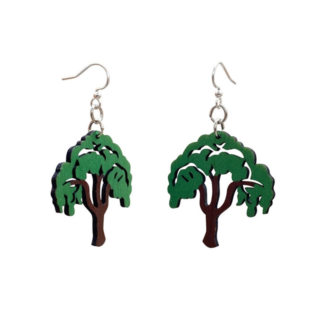 Tree of Life Earrings - Laser Cut Wood Earrings From Reforested Trees ...