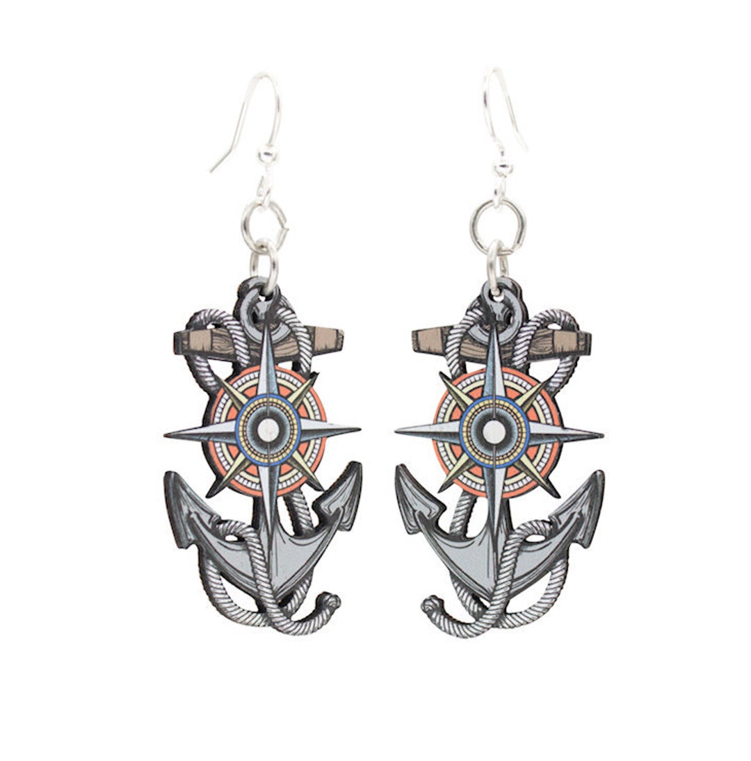 Anchor and Compass Rose #1653 - Etsy