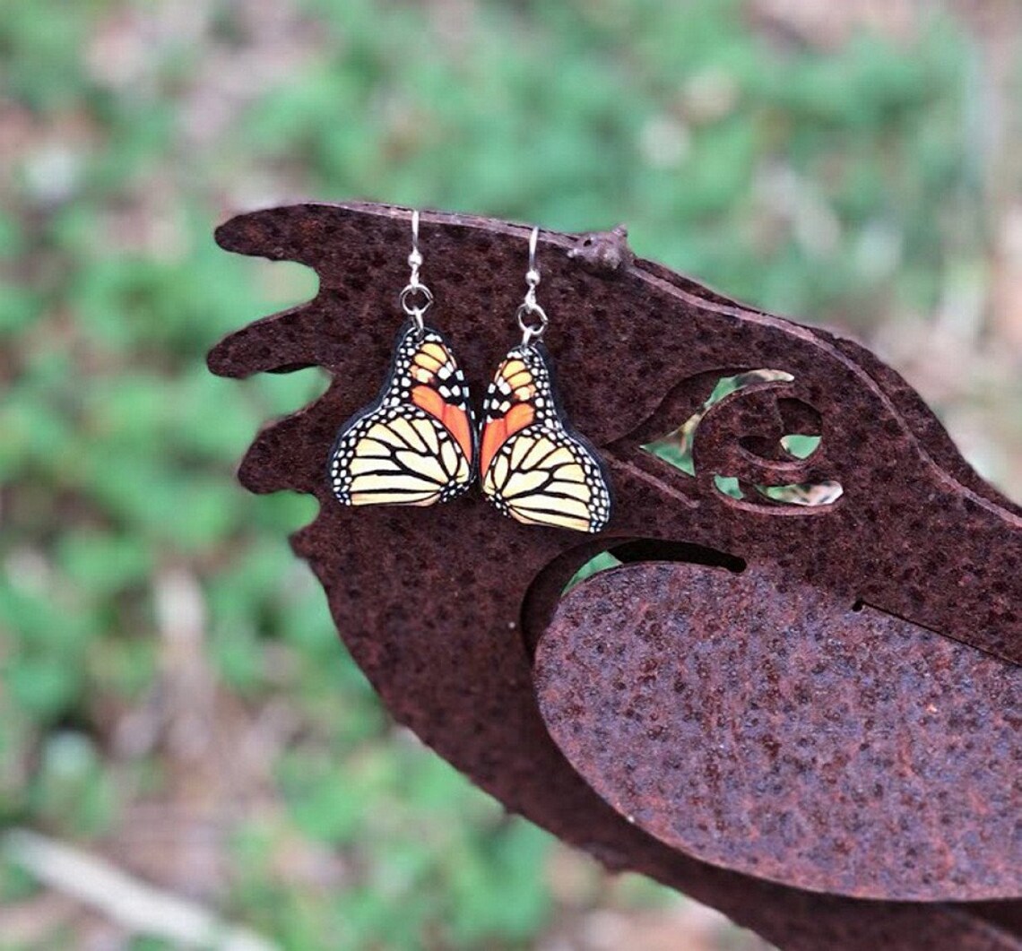 Monarch Butterfly Earrings | Etsy