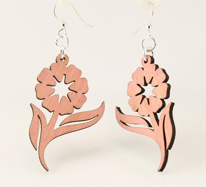Daisy Flower Earrings Laser Cut from Sustainable Materials | Etsy