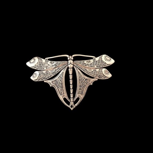 Art Nouveau Art Deco Dragonfly Raw Brass Butterfly Large Focal - Etsy