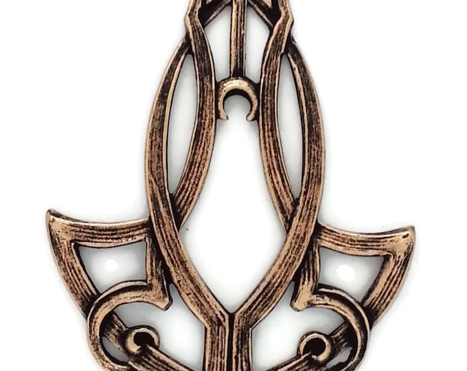 Ox Brass Art Nouveau or Art Deco Open Weave Celtic Anchor - Etsy