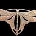 Art Nouveau Art Deco Dragonfly Raw Brass Butterfly Large Focal - Etsy