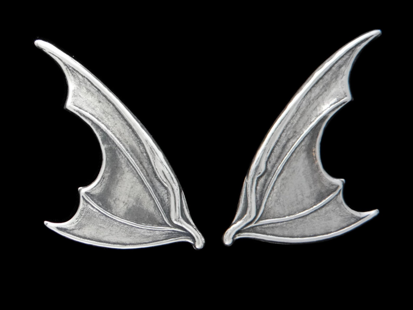 Bat Wings Silver Plated Brass Stamping Heirloom Quality - Etsy