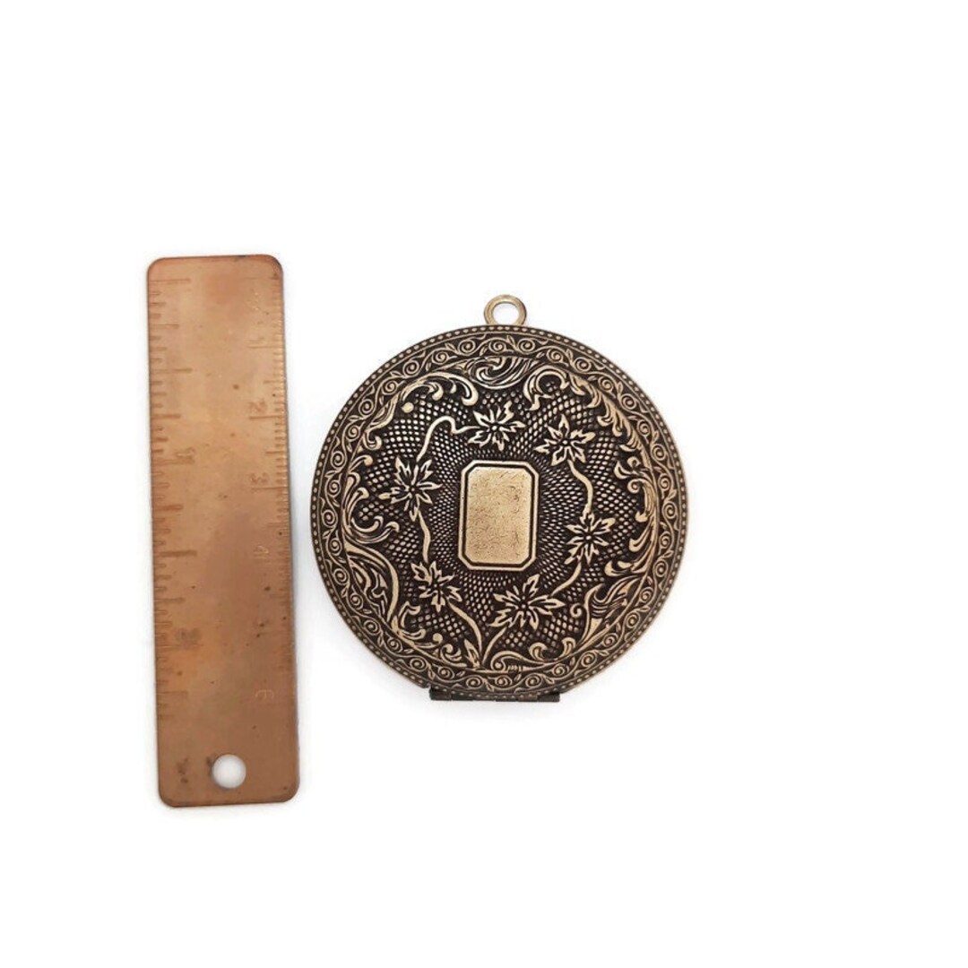 Photo Locket Qty 1 Large Size 50mm Ox Plated Brass Pocket Watch Size ...