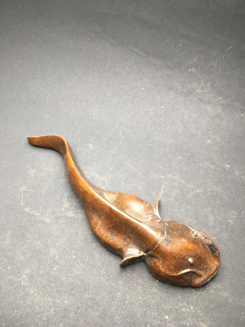 Handcrafted Bronze Catfish Figurine: Symbol of Prosperity & Good Luck ...
